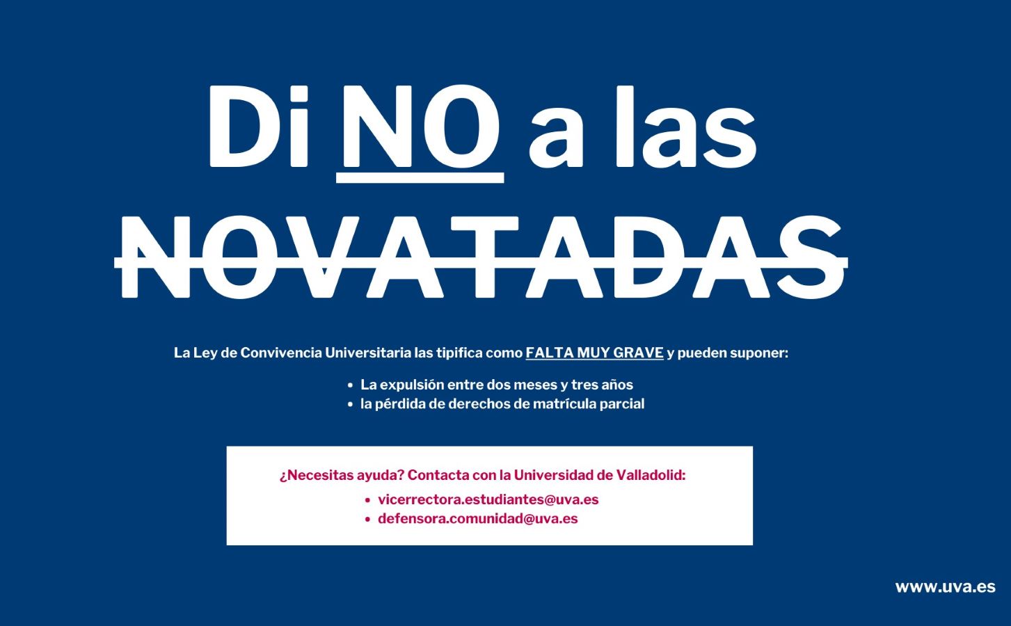 Comunicación - La vicerrectora de Estudiantes recuerda que las ...